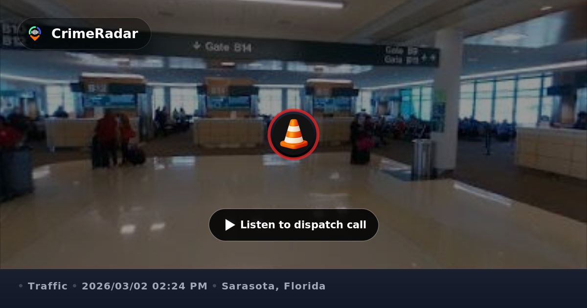 Stalled car causes traffic backup at airport arrivals, Sarasota FL ...