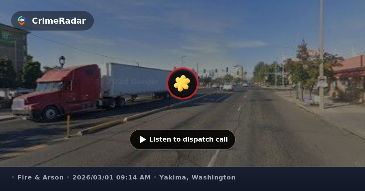 Vehicle fire at East Yakima Ave exit ramp, Yakima WA | CrimeRadar