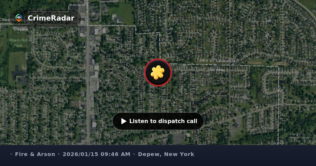 Firefighters respond to faulty alarm on Columbia Ave, Depew NY | CrimeRadar