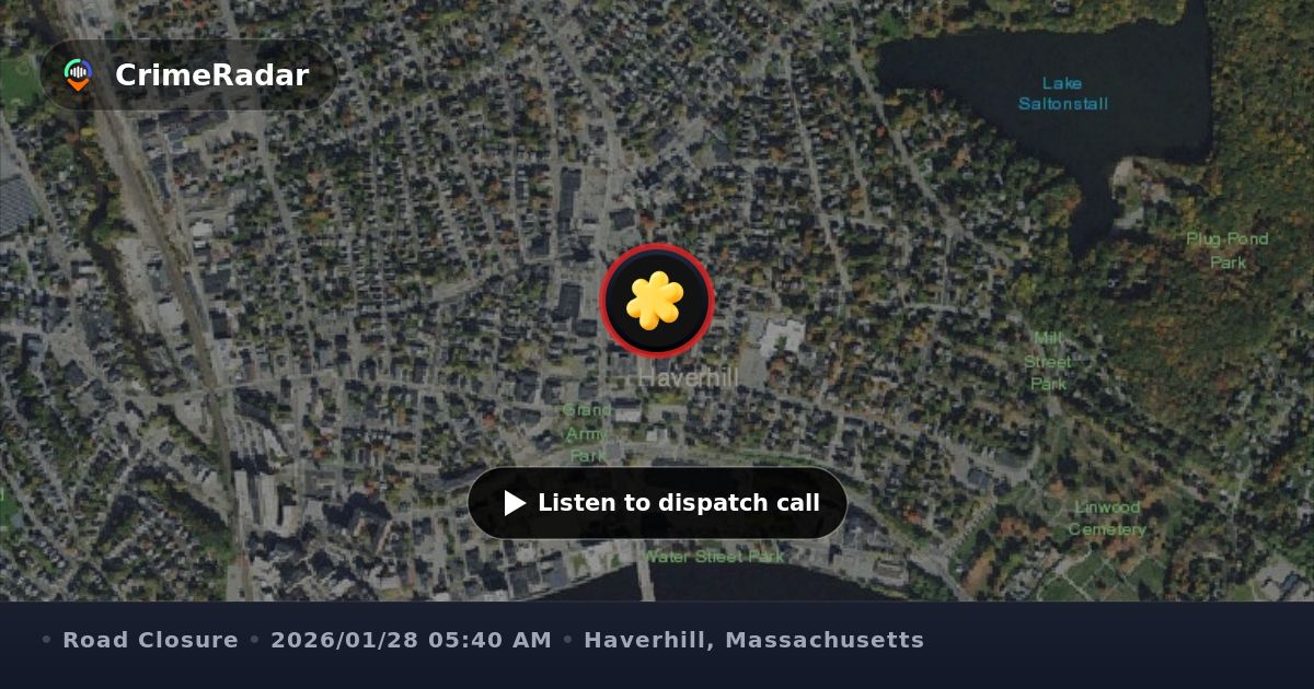 Temporary road closure on Green Street in Haverhill, Haverhill MA ...