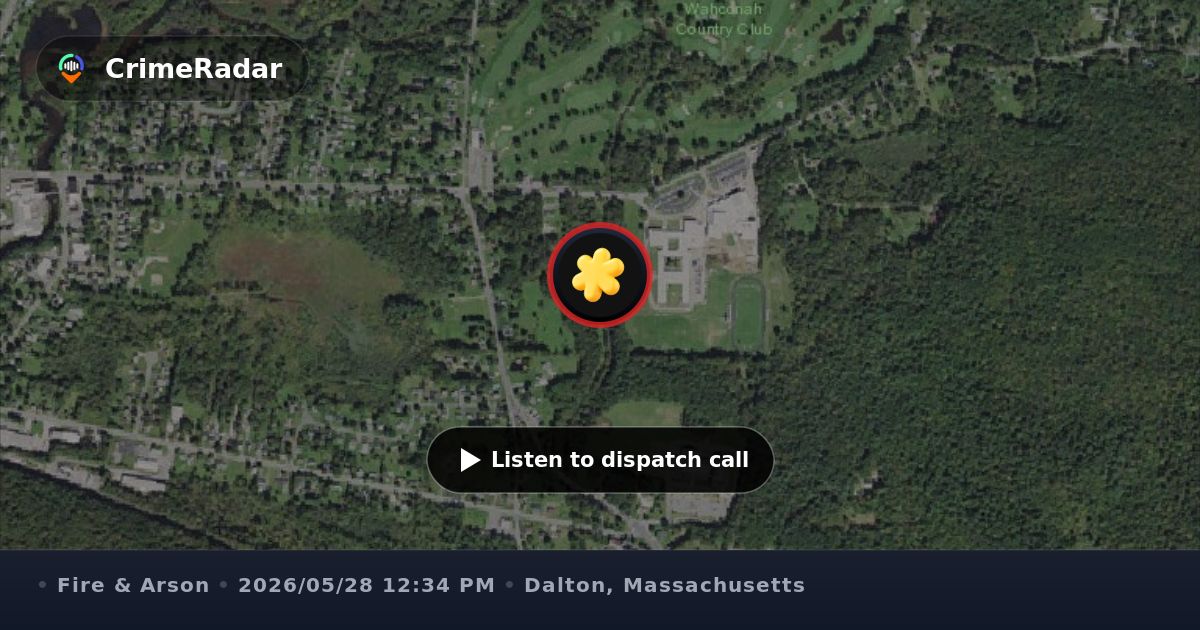 Fire alarm activation near Sunset Drive in Dalton, Dalton MA | CrimeRadar
