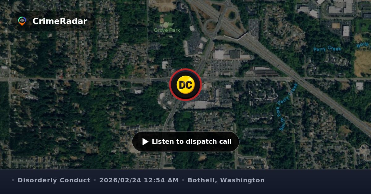 Agitated person causes disturbance at hotel parking lot, Bothell WA ...