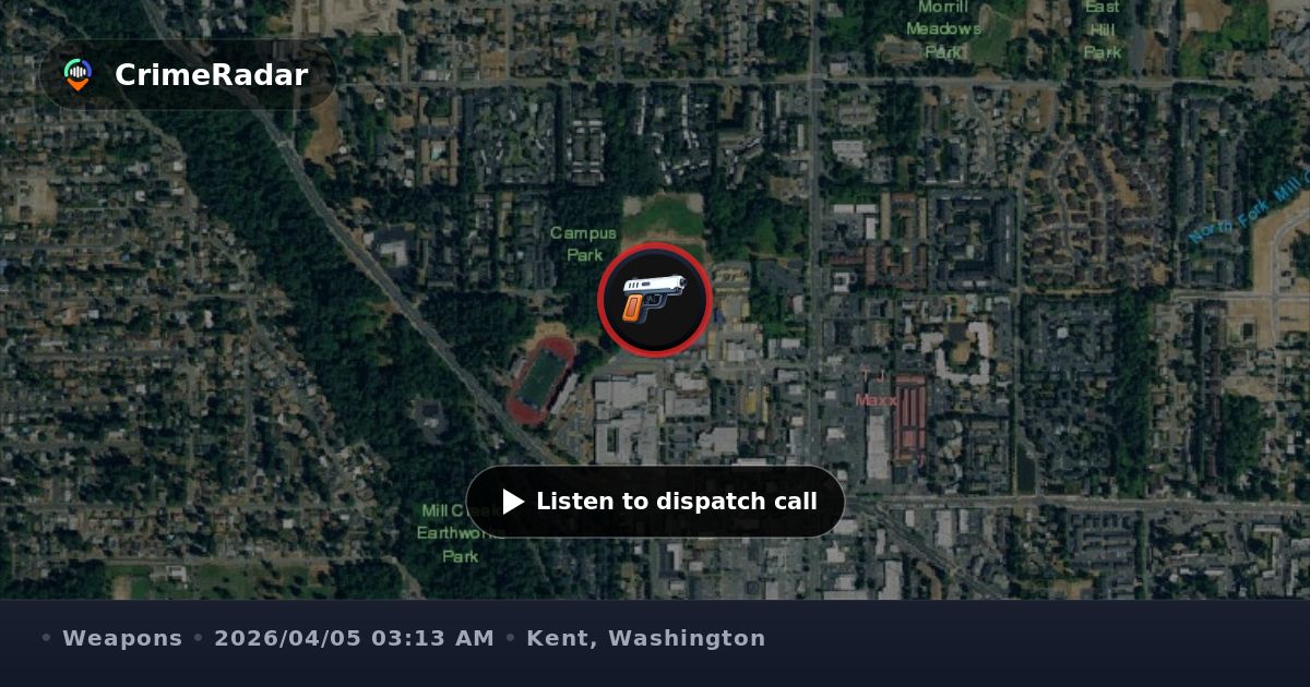 Man reports pistol threat at Kent gas station, Kent WA | CrimeRadar