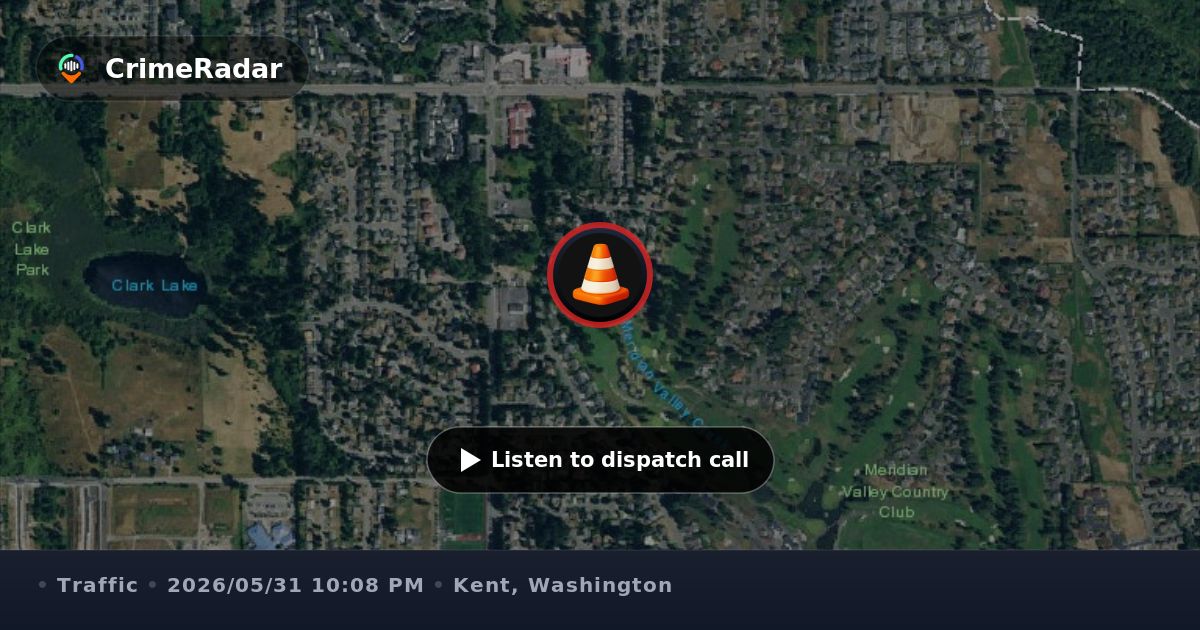 Single-car crash blocks southbound traffic in Kent, Kent WA | CrimeRadar