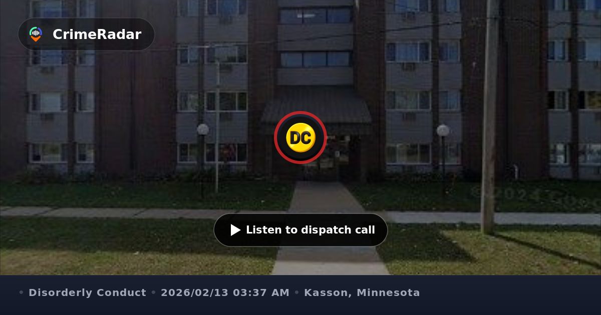 Man yelling outside senior housing, trying to enter, Kasson MN | CrimeRadar