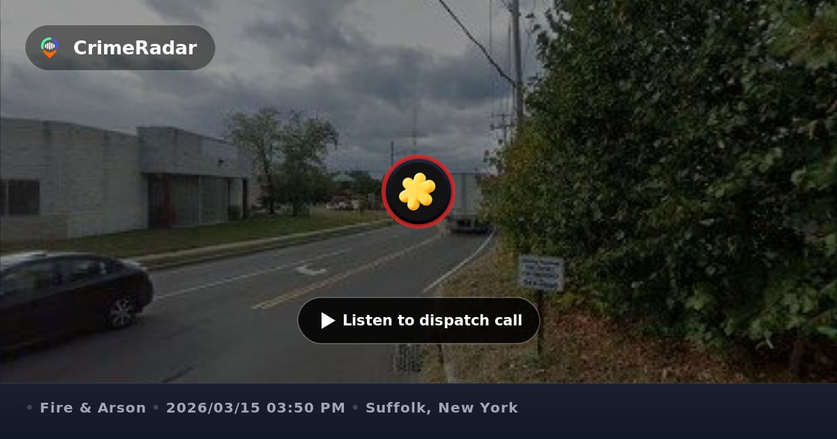 Vehicle reported on fire near Wheeler Road, Suffolk County NY | CrimeRadar