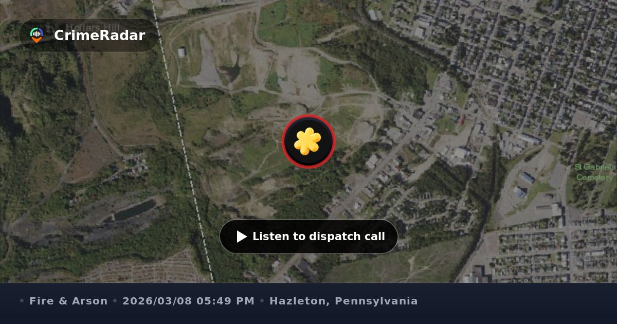 Rubbish fire behind garage on South Church Street, Hazleton PA | CrimeRadar