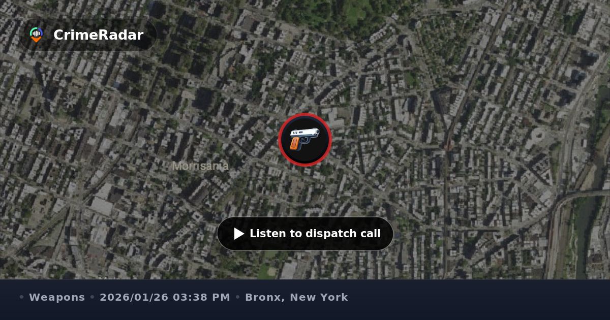 Apparent gunfire near Prospect Avenue, Bronx NY | CrimeRadar