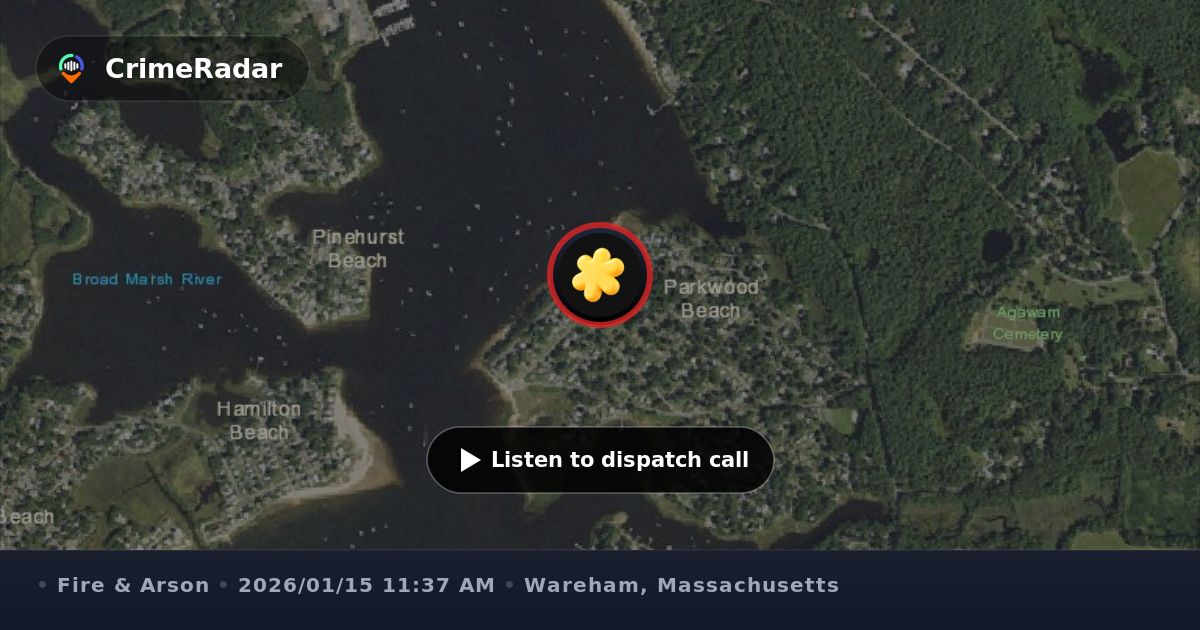 Gas odor triggers evacuation on Bayside Road, Wareham MA | CrimeRadar