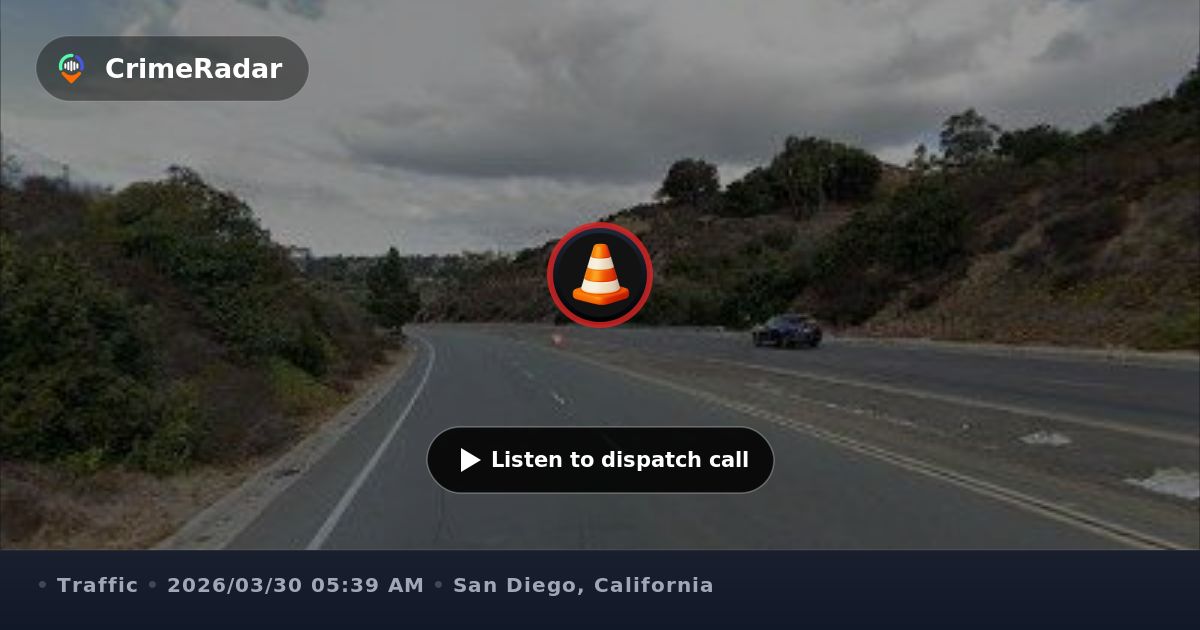 Car hits light pole on northbound I-5 at Genesee, San Diego CA | CrimeRadar