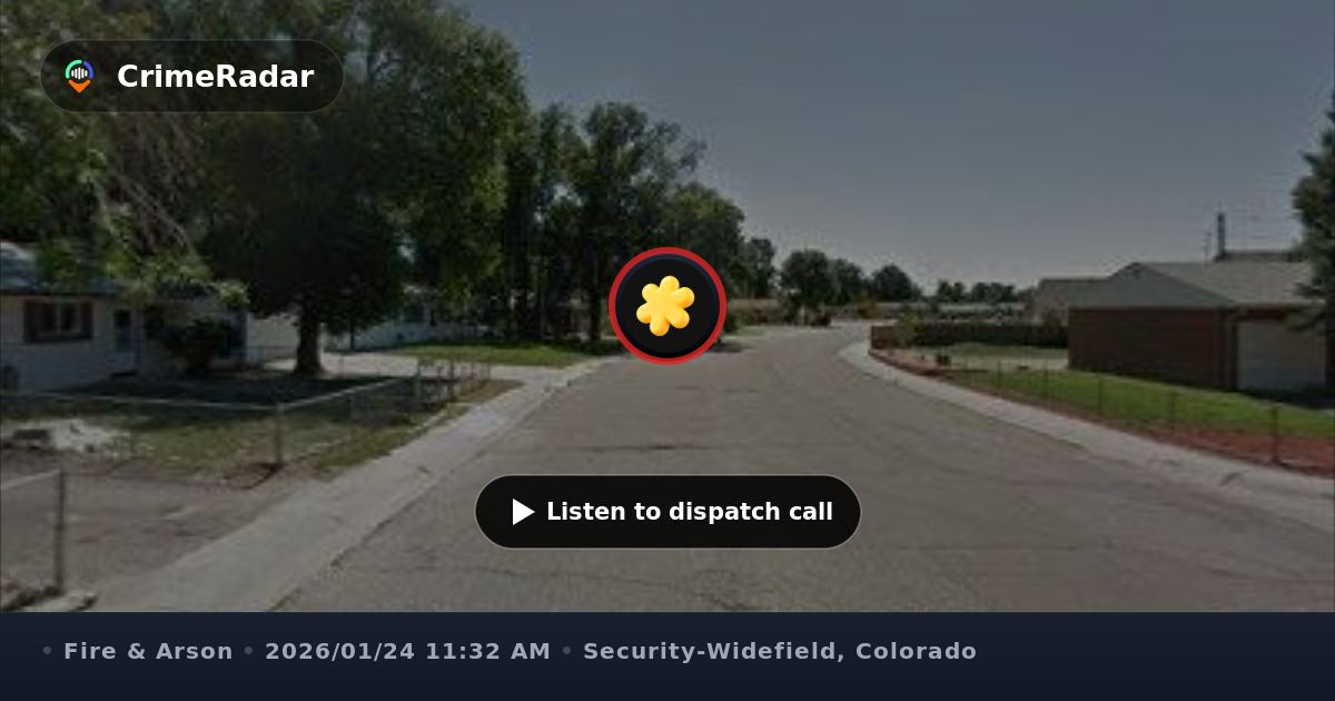 Carbon monoxide alarm on Cortez Dr, Security Widefield CO | CrimeRadar