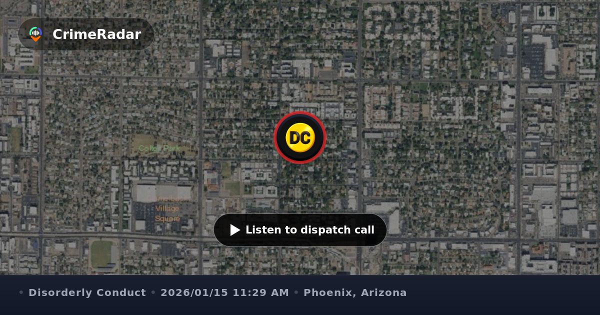 Possible neighbor dispute on North Third Avenue, Phoenix AZ | CrimeRadar