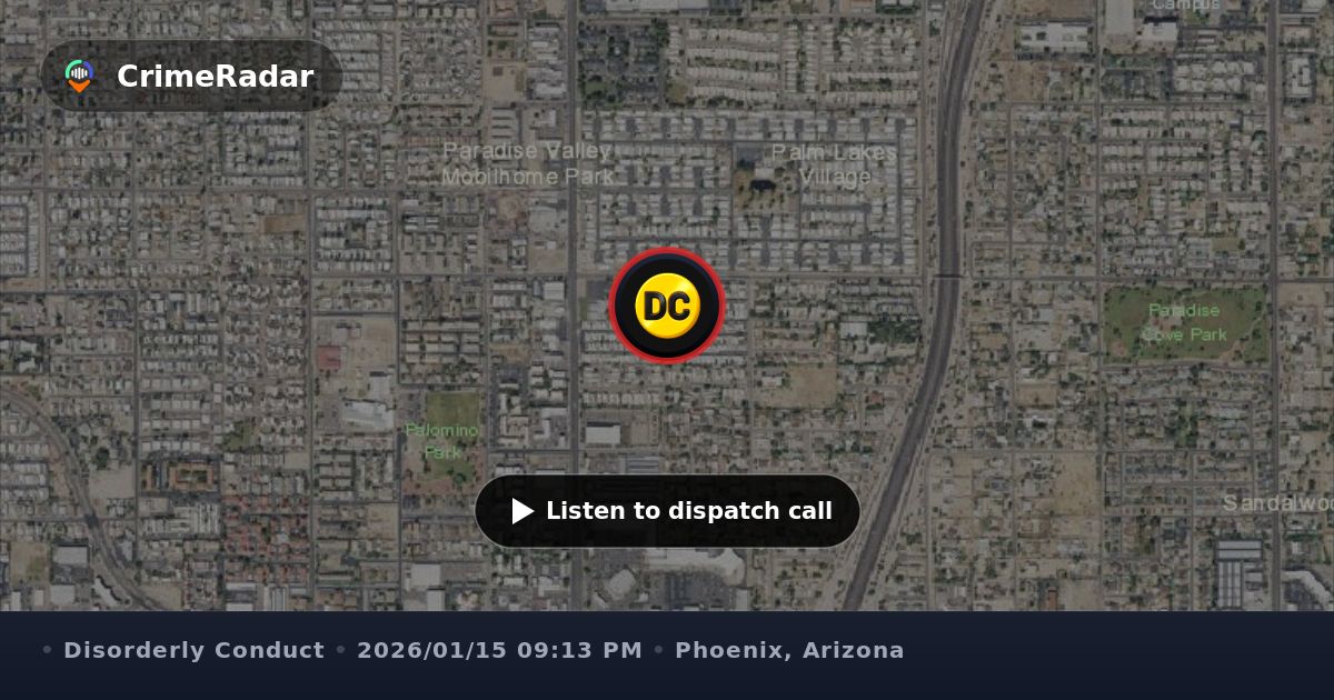 Officers respond to noise complaint near N 32nd St, Phoenix AZ | CrimeRadar