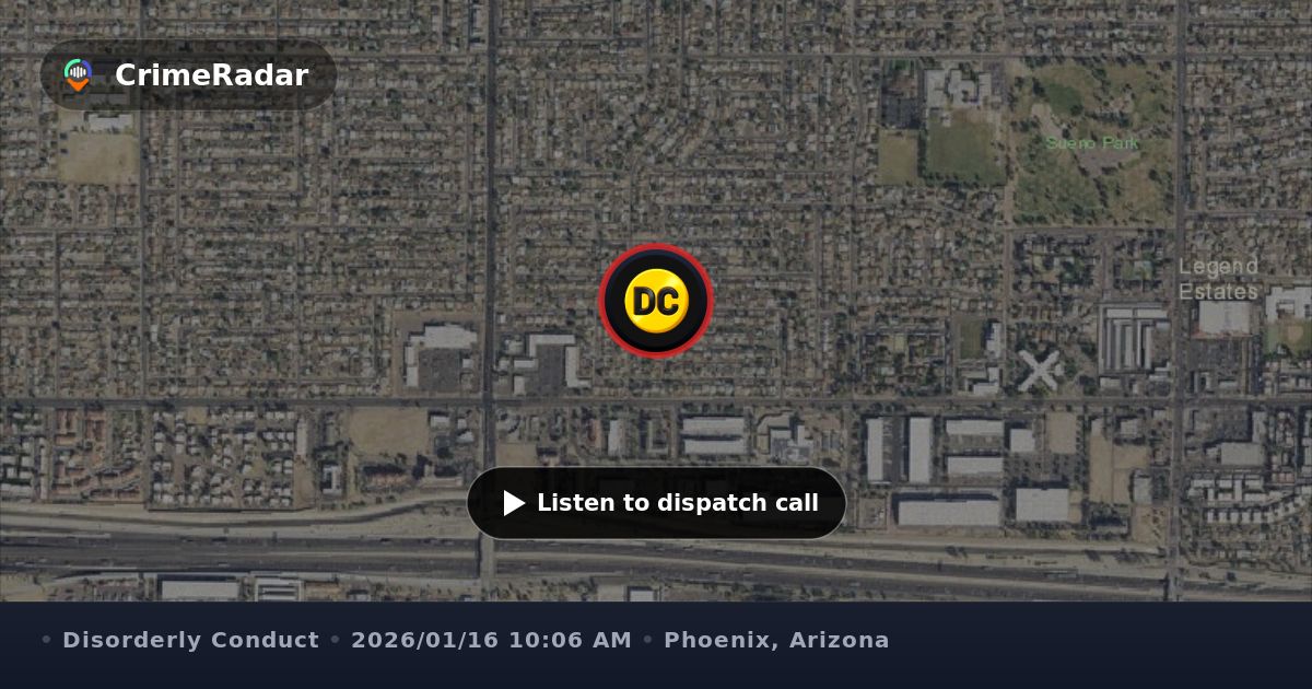 Trespasser refuses to leave restaurant patio, Phoenix AZ | CrimeRadar