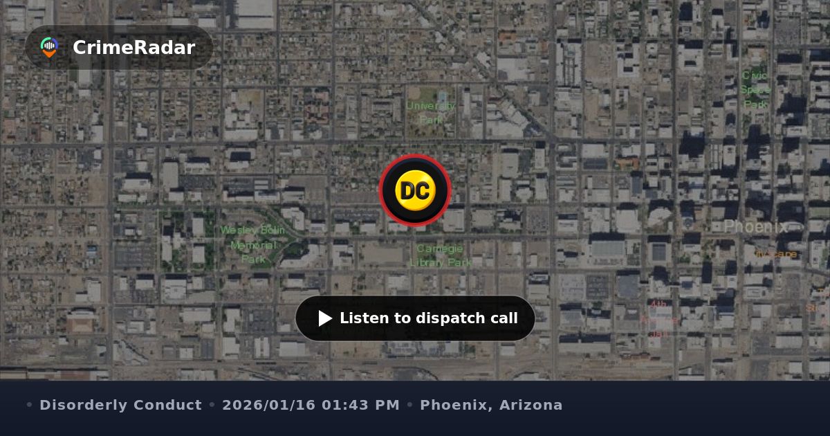 Apparent harassment near West Harrison St, Phoenix AZ | CrimeRadar