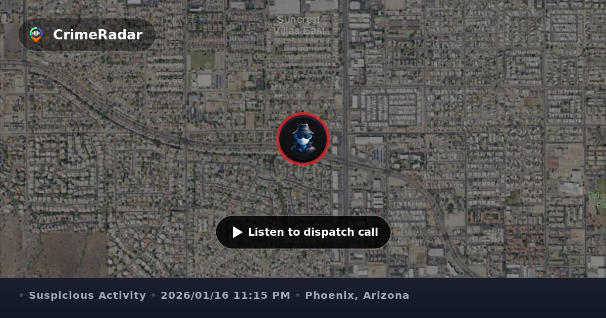 Officers check on person climbing fence near Waltann Ln, Phoenix AZ ...