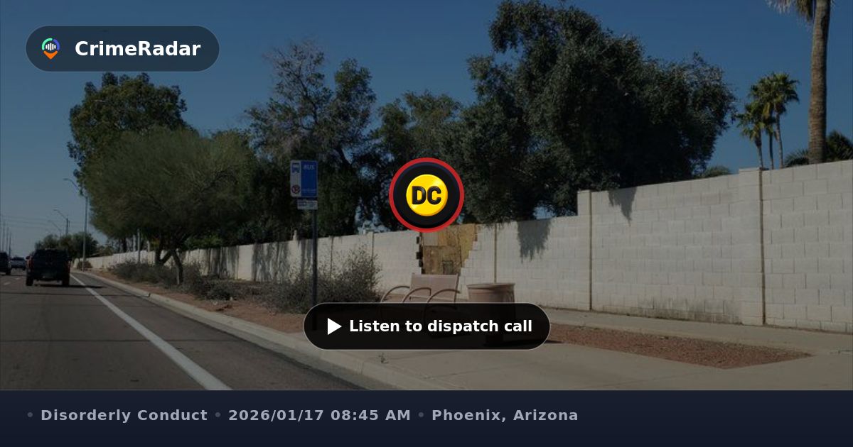 Verbal dispute at business on Union Hills Dr, Phoenix AZ | CrimeRadar