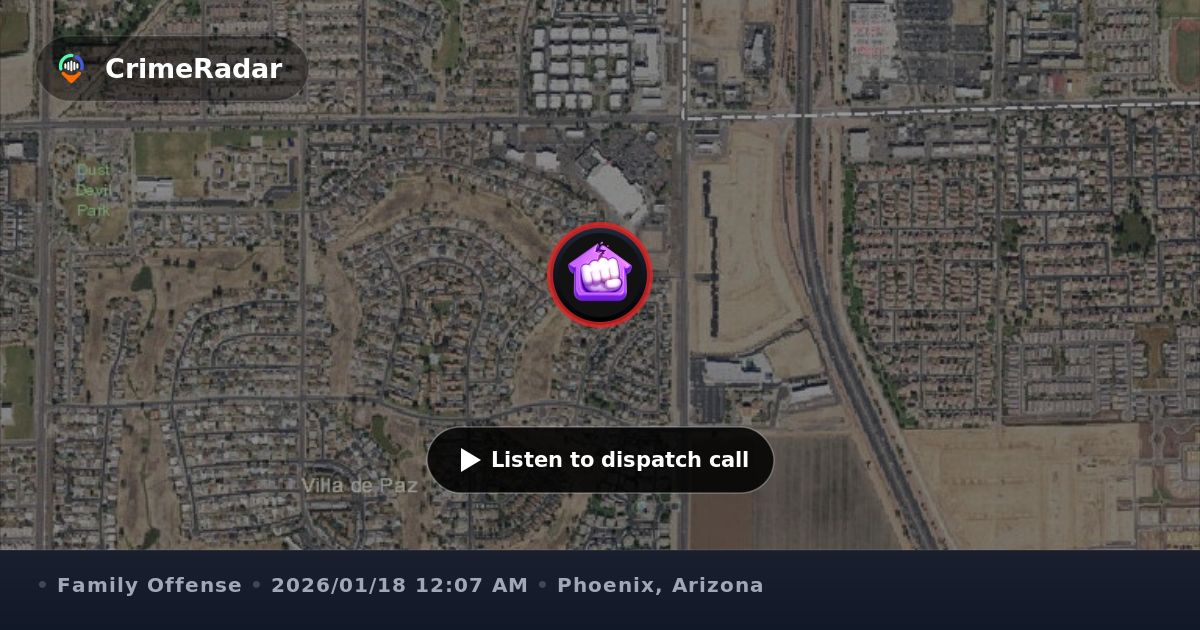 Possible vehicle theft involving family dispute, Phoenix AZ | CrimeRadar