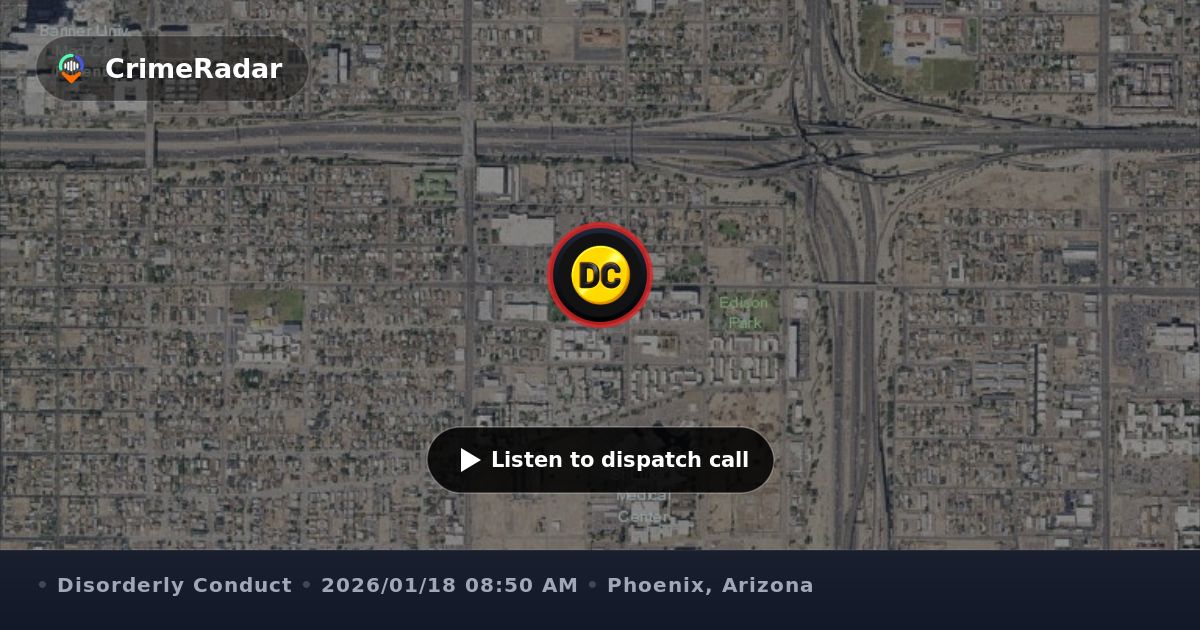 Group removed after disturbance near McKinley St, Phoenix AZ | CrimeRadar