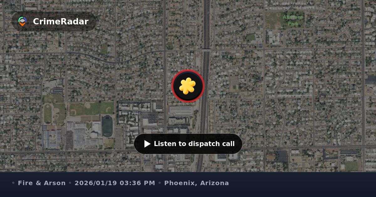 Possible charcoal fire near North 32nd Street, Phoenix AZ | CrimeRadar