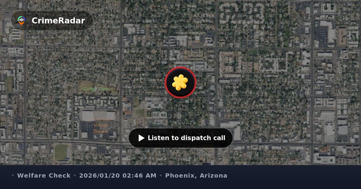 Officers check welfare near West Highland Ave, Phoenix AZ | CrimeRadar