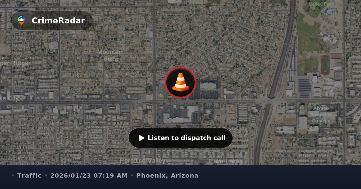 Two vehicles collide near 32nd St and Urban St, Phoenix AZ | CrimeRadar