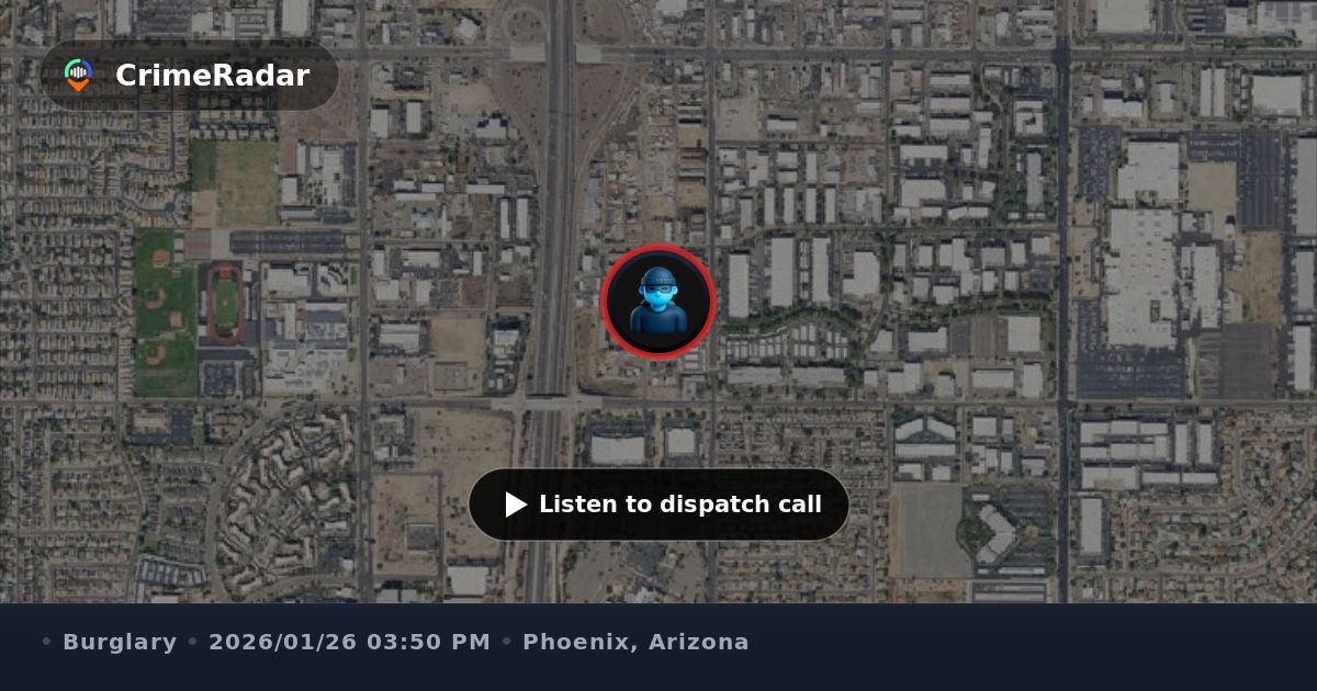 Alarm triggered at warehouse on North 23rd Avenue, Phoenix AZ | CrimeRadar