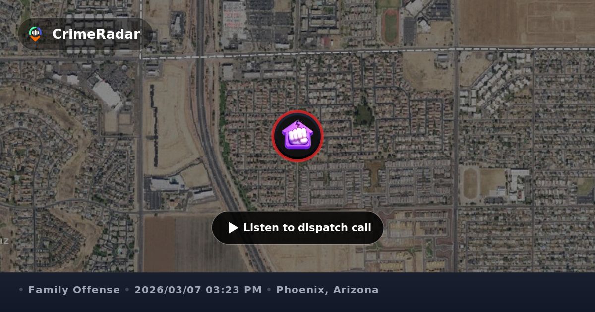 Verbal domestic dispute with children present, Phoenix AZ | CrimeRadar