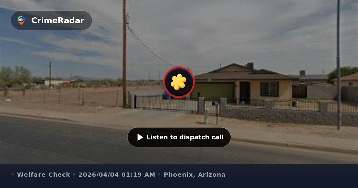 Welfare check requested at South 12th Street home, Phoenix AZ | CrimeRadar