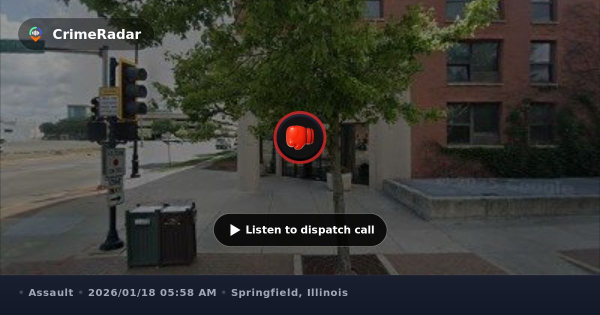 Apparent assault near East Madison St, Springfield IL | CrimeRadar
