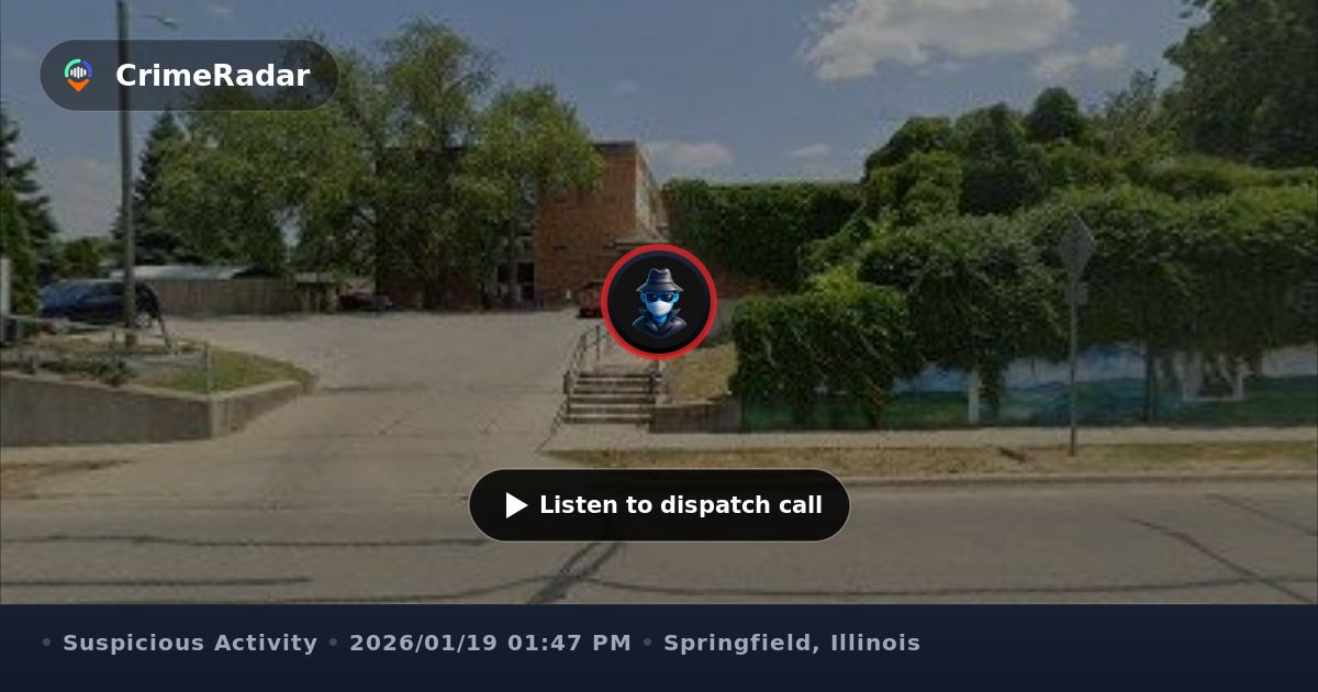 Apparent open 911 line near West Carpenter St, Springfield IL | CrimeRadar