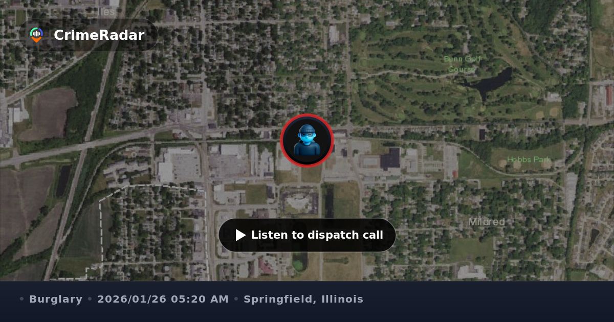Burglar alarm at state fire marshal building, Springfield IL | CrimeRadar