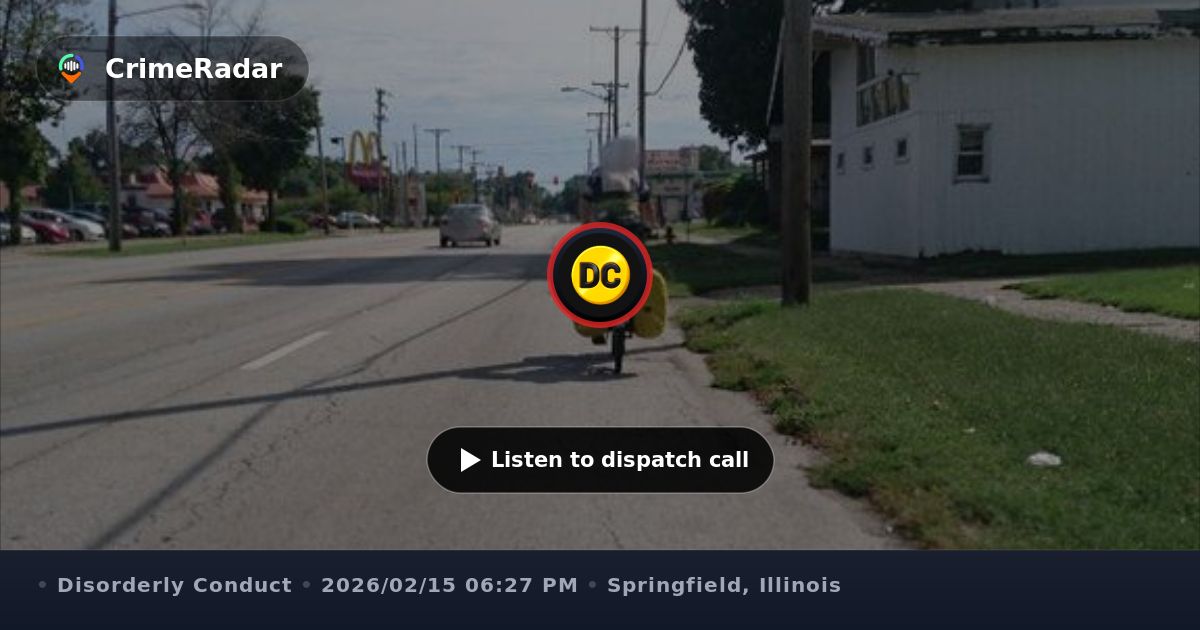 Man outside yelling about burning building, Springfield IL | CrimeRadar