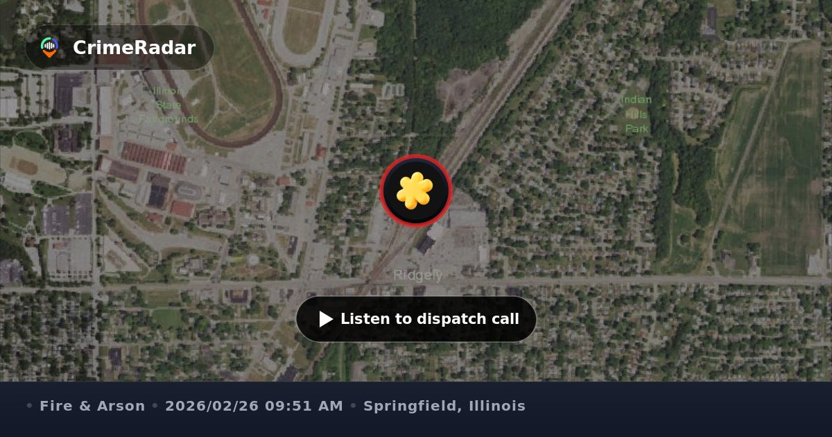 Controlled grass burn near East Lake power plant, Springfield IL ...