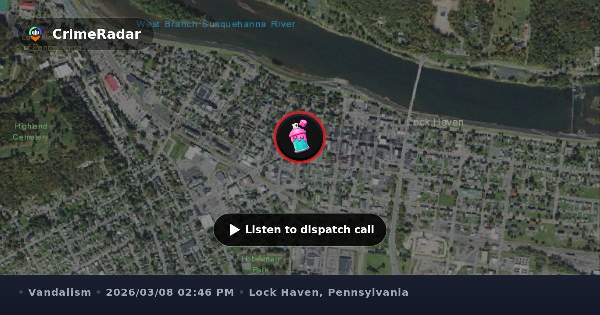 Kids reported vandalizing new park restroom, Lock Haven PA | CrimeRadar