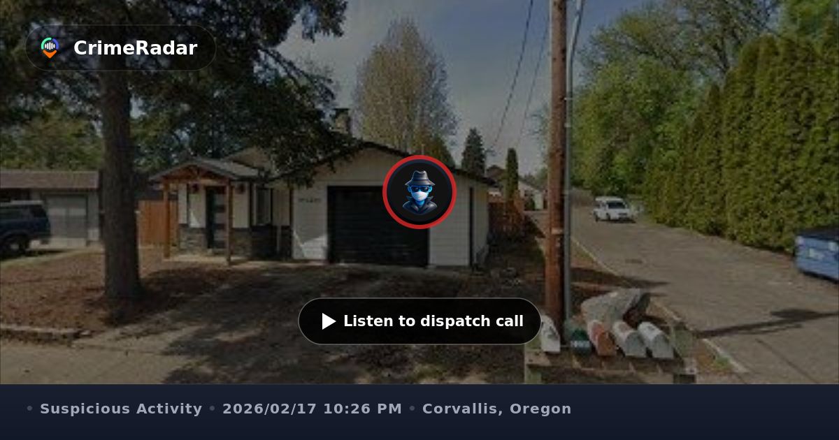 Suspicious person reported near group home driveway, Corvallis OR ...