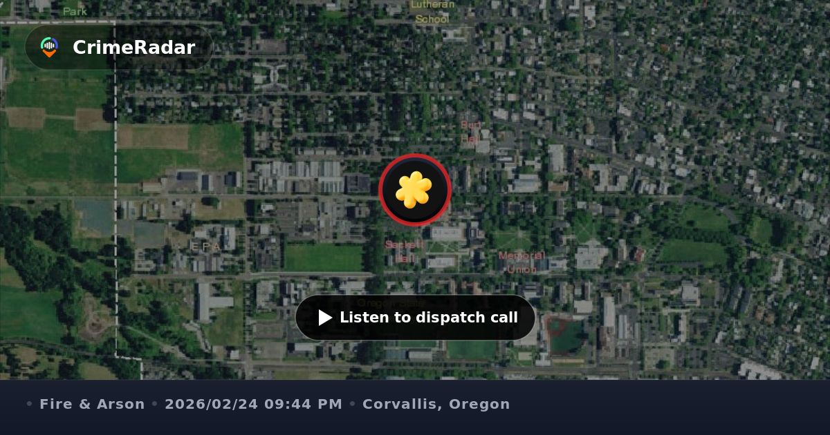 Fire alarm activation at Poling Hall in Corvallis, Corvallis OR ...