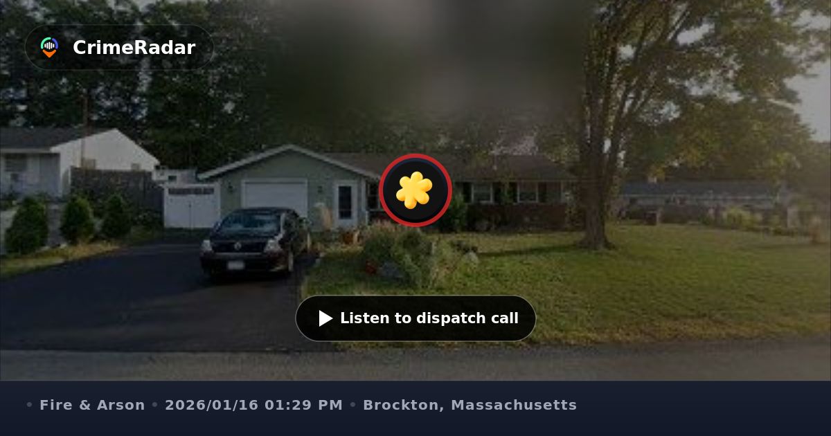Crews battle house fire near Kevin Rd in Brockton, Brockton MA | CrimeRadar