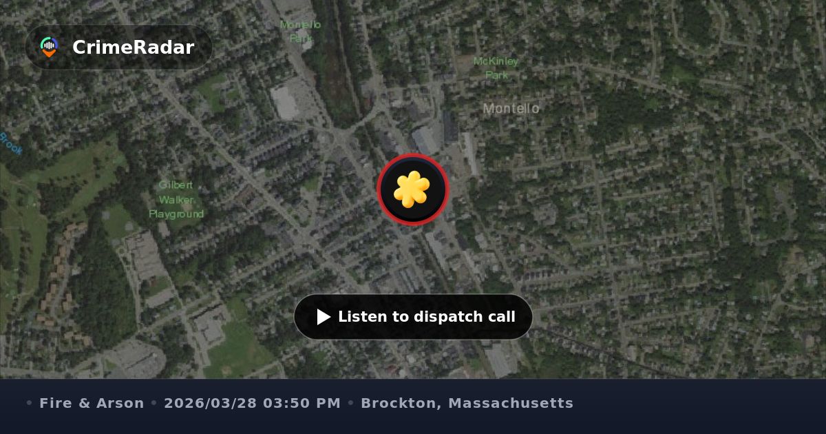 Fire alarm investigation on North Montello Street, Brockton MA | CrimeRadar