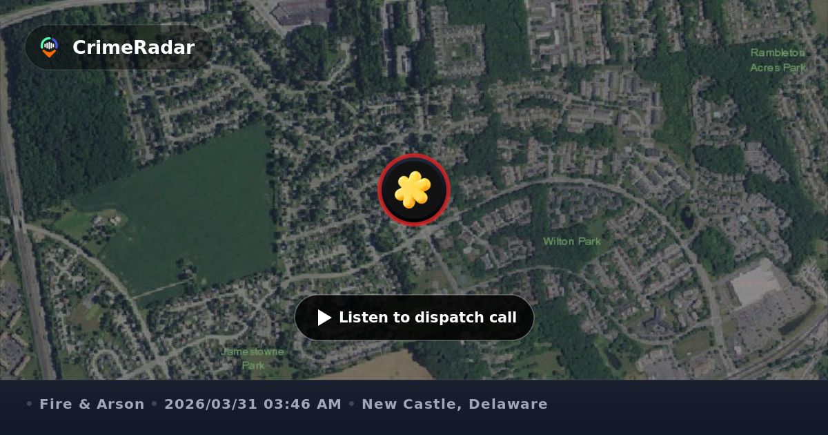 Reported structure fire at Ashby Condos, New Castle County DE | CrimeRadar