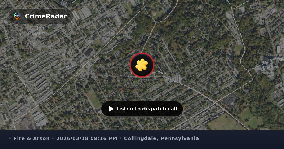 Building fire investigation on Clifton Avenue, Collingdale PA | CrimeRadar