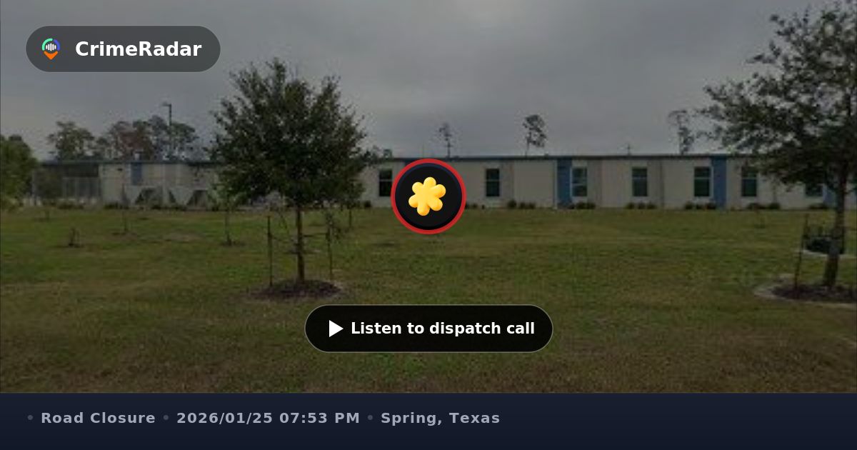 Road blocked due to burst water pipe near Cypresswood Dr, Spring TX ...