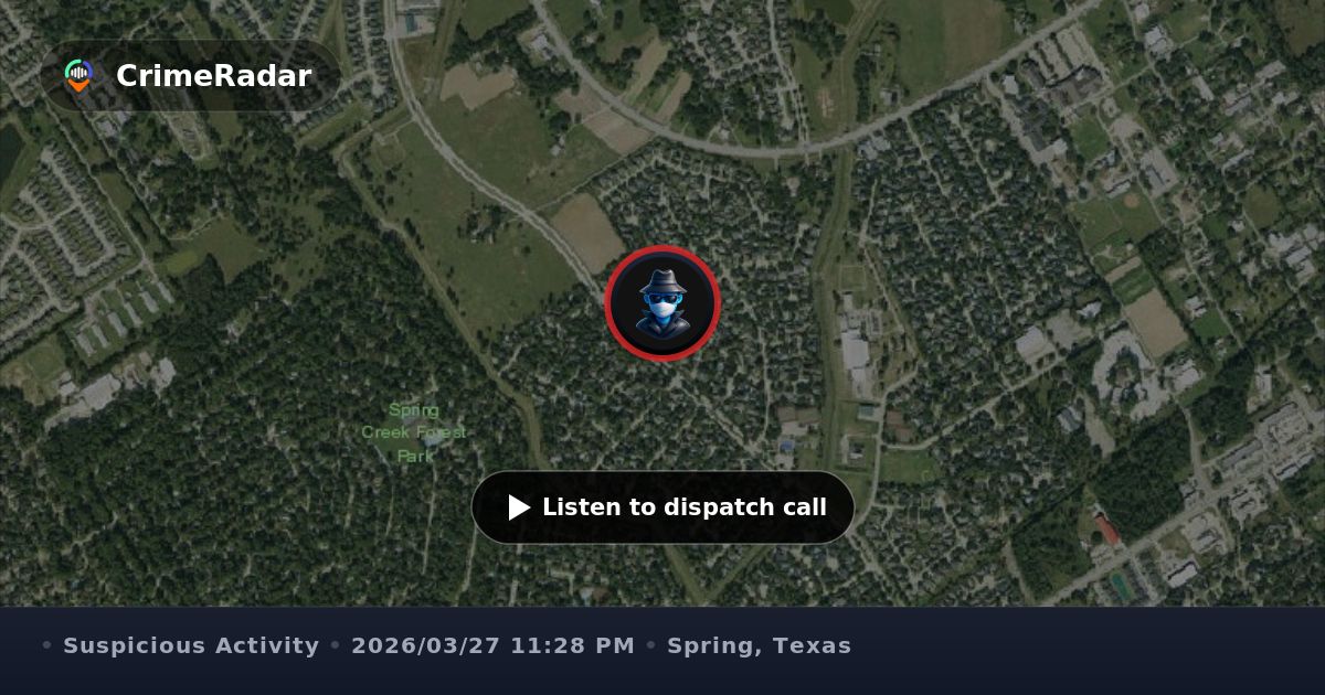 Suspicious vehicle reported near storage facility, Spring TX | CrimeRadar