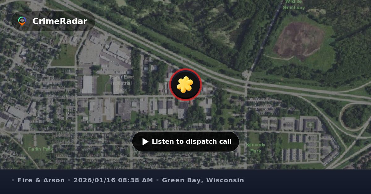 Fire alarm reported near North Danz Ave, Green Bay WI | CrimeRadar