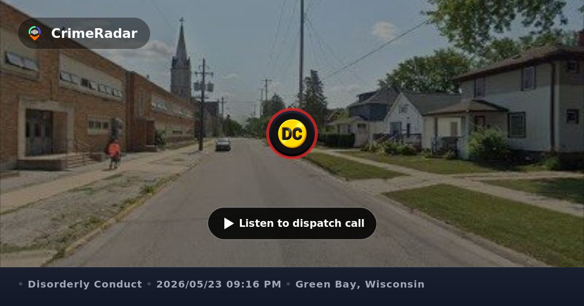 Police respond to disturbance on Cass Street, Green Bay WI | CrimeRadar