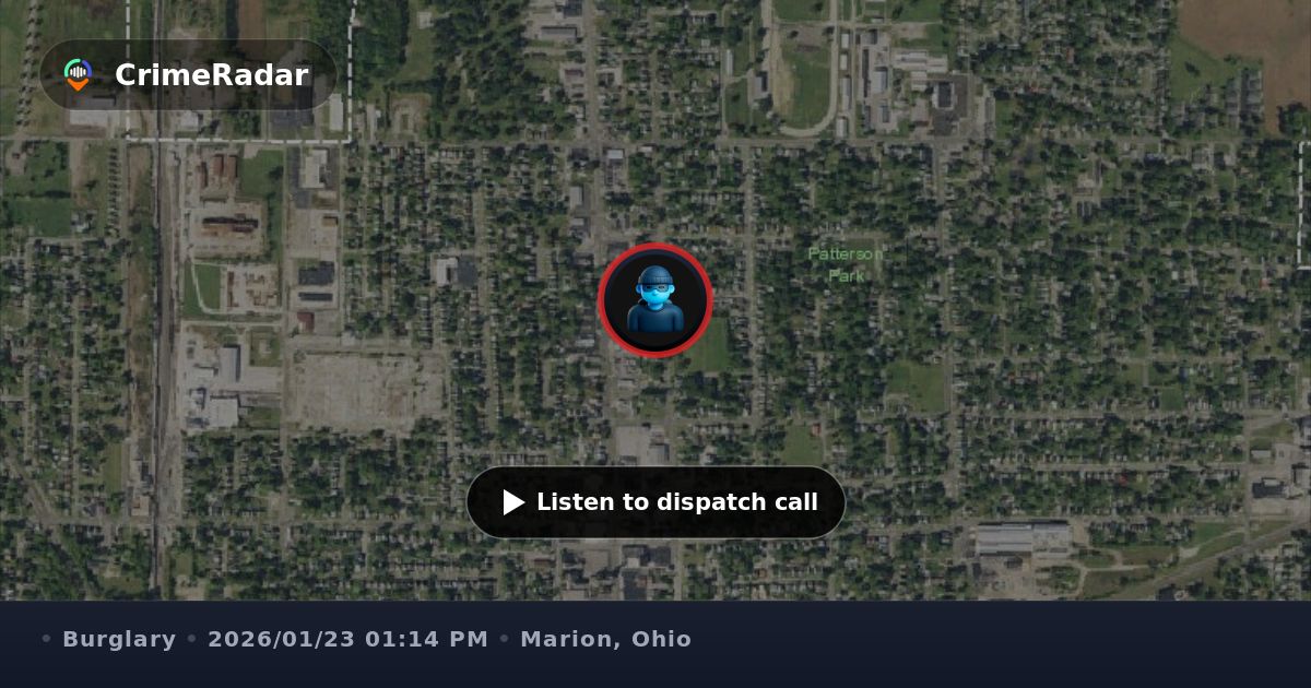 Burglary alarm triggers at local music store, Marion OH | CrimeRadar