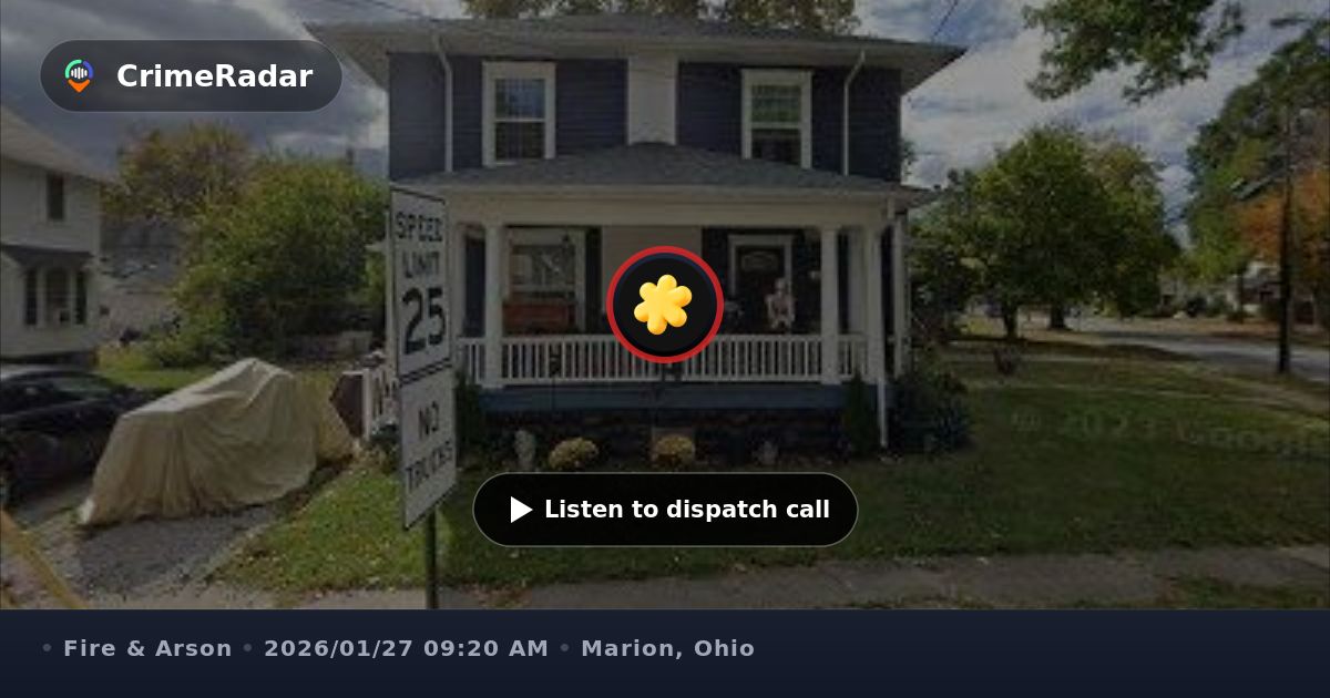 Possible gas leak investigated on South Prospect St, Marion OH | CrimeRadar