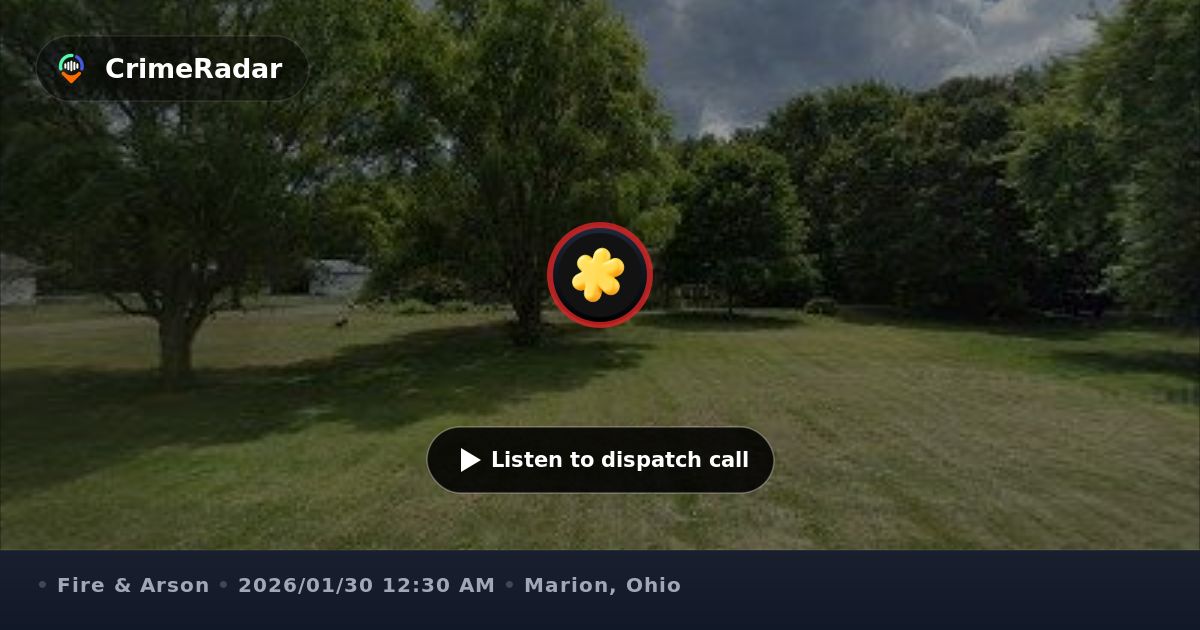 Fire crews battle house fire near Marion Cardington Rd, Marion OH ...