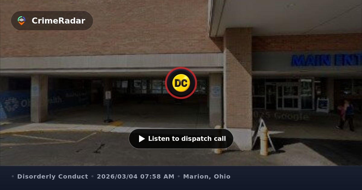 Disturbance near triage at Marion General Hospital, Marion OH | CrimeRadar