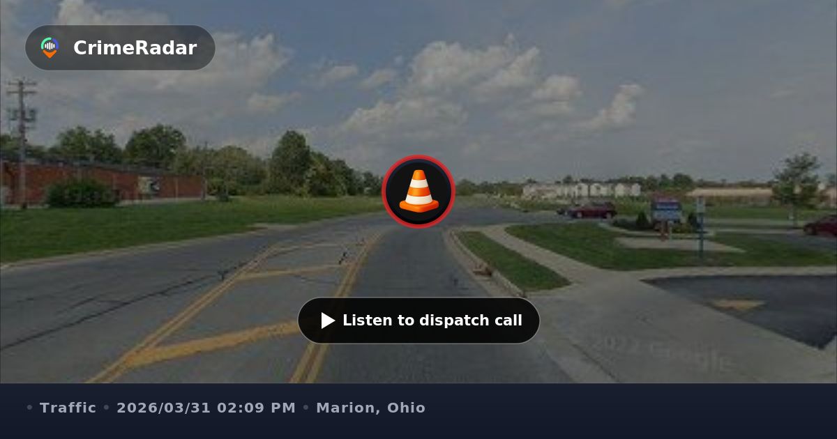 Motorcycle crash with possible broken leg, Marion OH | CrimeRadar